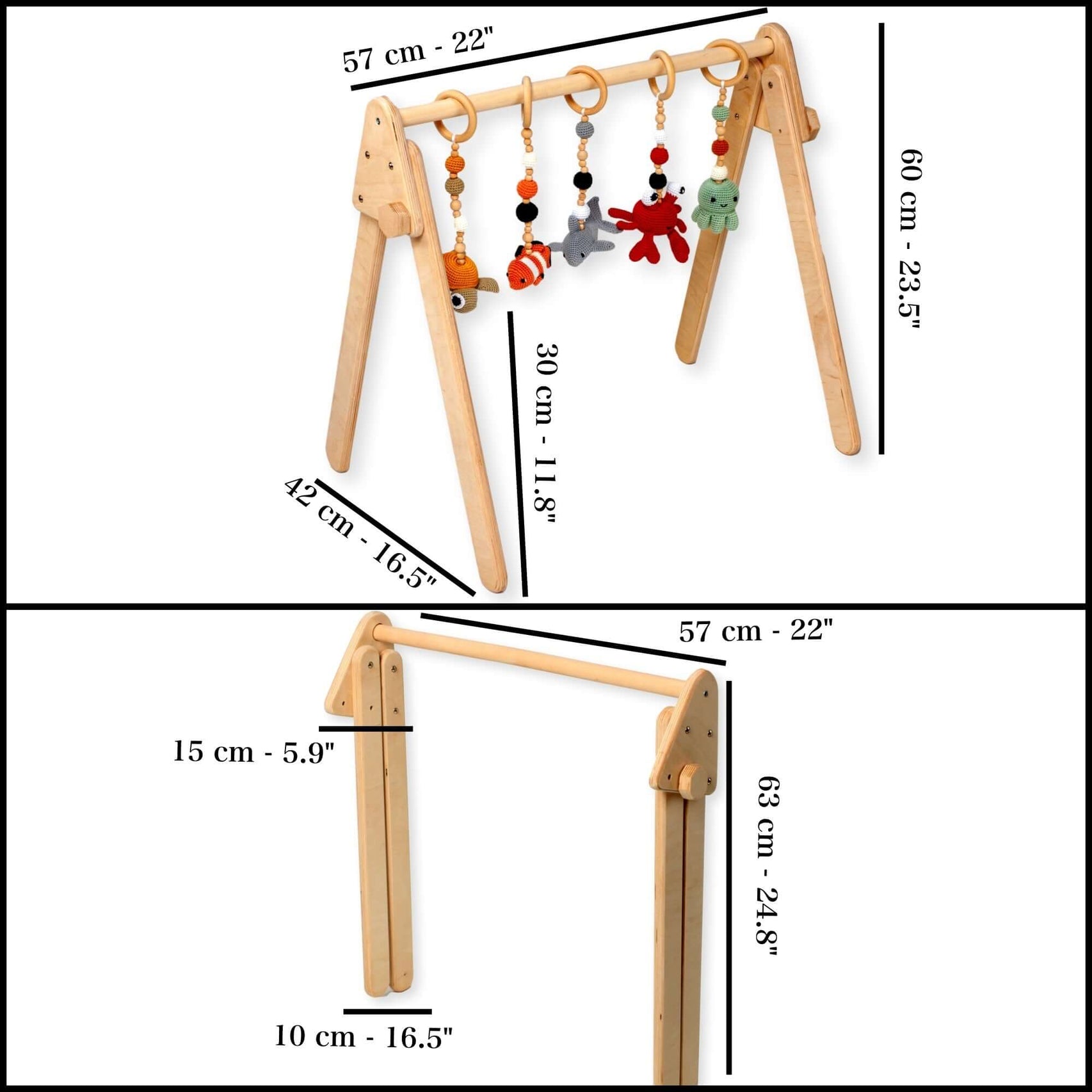 Foldable Baby Gym with Hanging Toys for Fun & Development