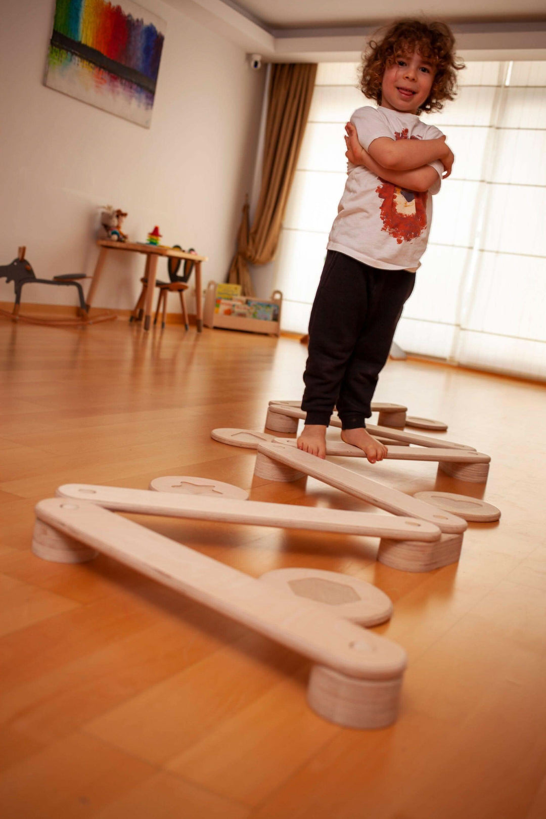 Toddler Balance Beam - Montessori Wooden Gym Toy – Kidodido