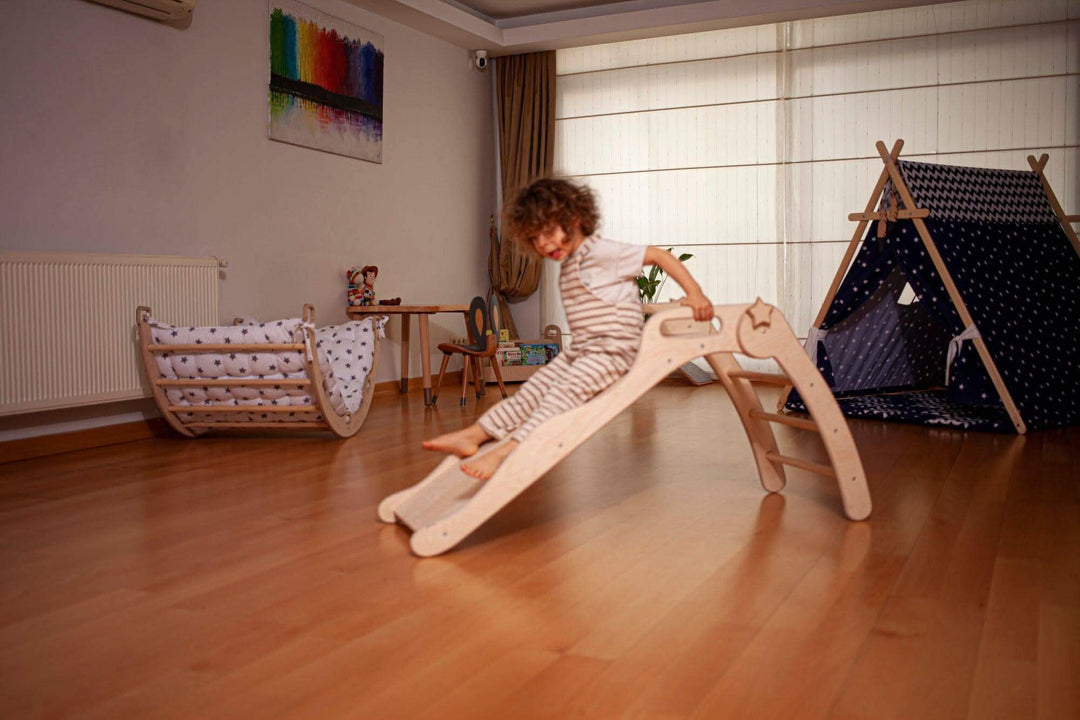 Foldable Wooden Indoor Slide | Kidodido