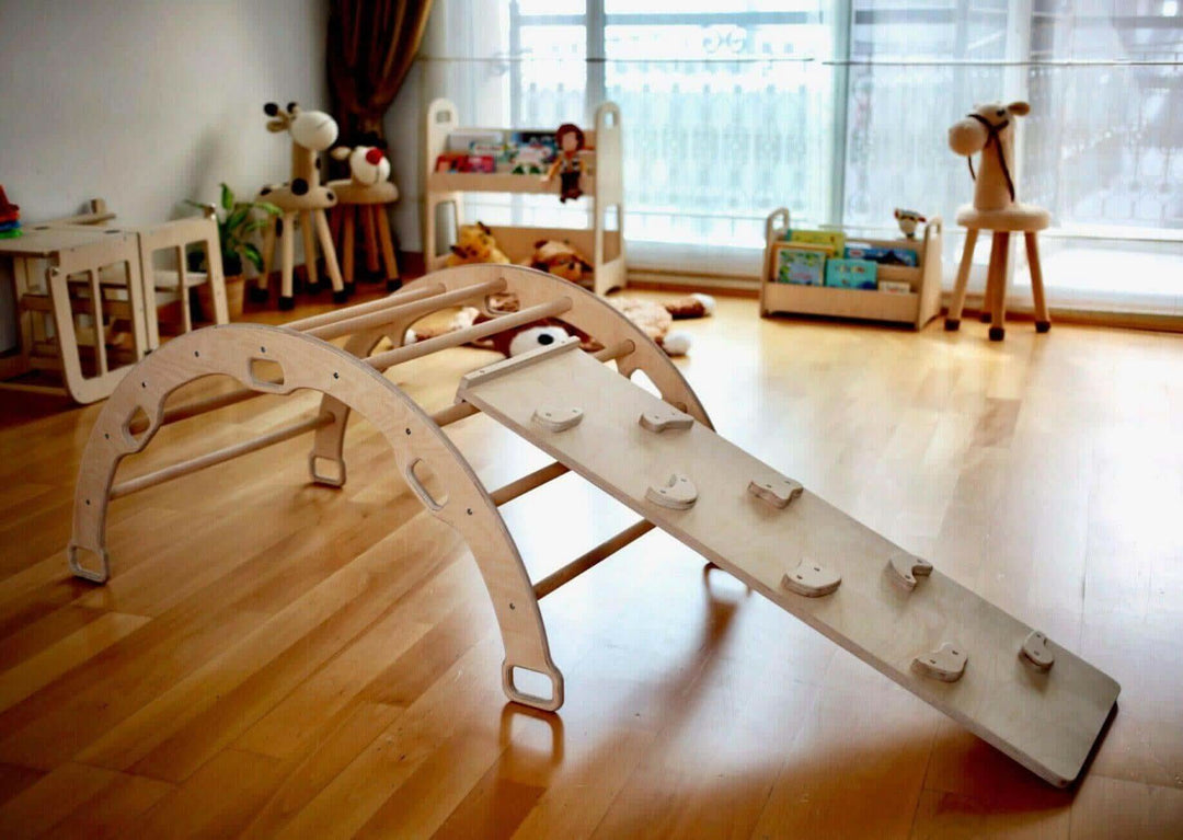 Wooden Climbing Arch Rocker with Ramps – Kidodido
