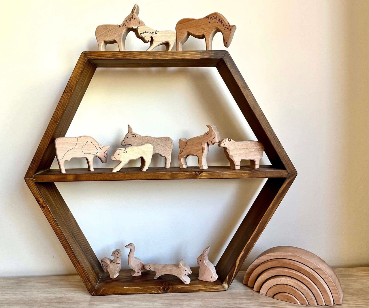 Artistic Wooden Farm Animals Set – Kidodido